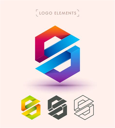 矢量商标设计元素图片 矢量创意现代彩色商业标志设计素材 高清图片 摄影照片 寻图免费打包下载