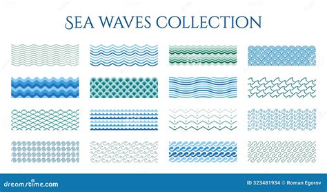 Sea Waves Line Water Blue Pattern Wavy Ocean Texture Abstract Marine