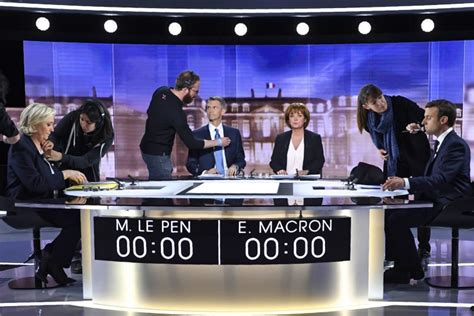 Macron Le Pen Clash In Bad Tempered French Pre Election Tv Showdown