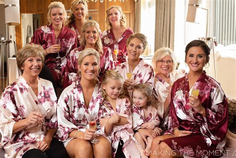 Bridesmaid Robes Burgundy Robe Bridal Wedding Gifts Set Etsy