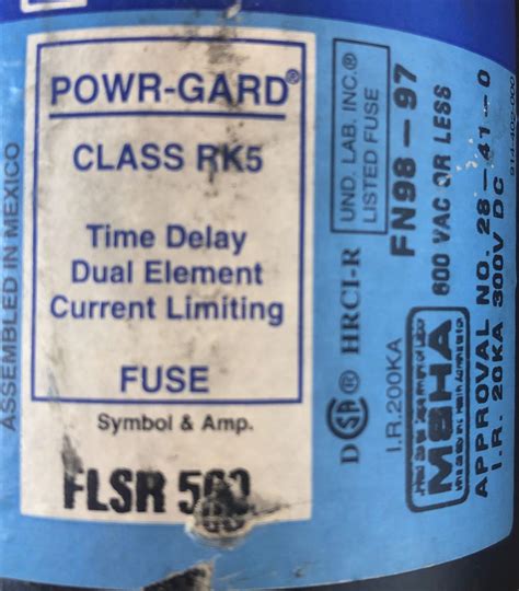 Littelfuse FLSR 500 Power Gard Current Limiting Fuse Electrical Power And Control Consultants