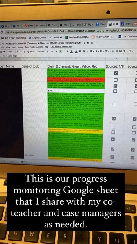 Progress Monitoring Research Papers With Google Sheets Artofit