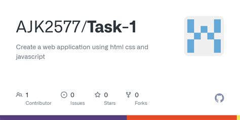 github ajk2577 task 1 create a web application using html css and