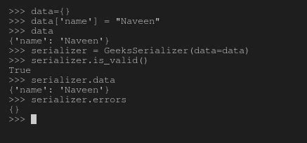 HiddenField In Serializers Django REST Framework GeeksforGeeks