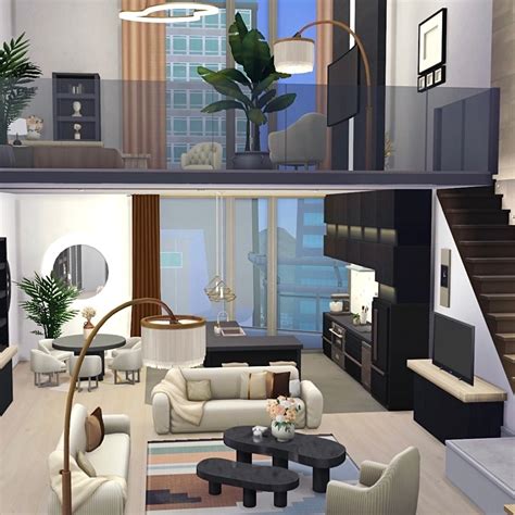 Luxury Loft No CC Files The Sims 4 Rooms Lots CurseForge