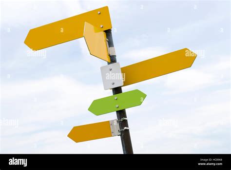 Blank Signpost Hi Res Stock Photography And Images Alamy