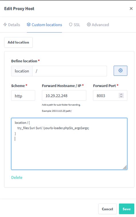 Rewrites Rules Issue 2680 NginxProxyManager Nginx Proxy Manager