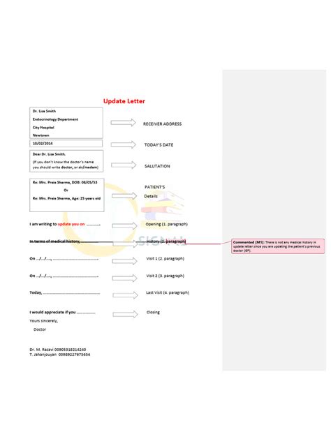 Update Letter Template 1 Pdf