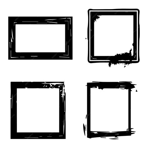Premium Vector Frame Set Isolated On White Background Vector Illustration