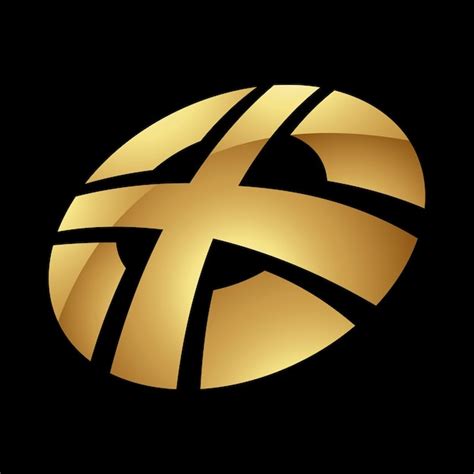 Premium Vector Golden Letter X Symbol On A Black Background Icon 3