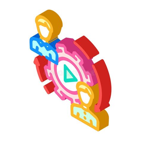 Customer Interaction Social Media Isometric Icon Vector Illustration