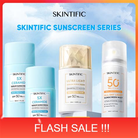Jual Promo Skintific 5x Ceramide Serum Sunscreen Ultra Light Serum Spf50 Pa 25ml Skincare