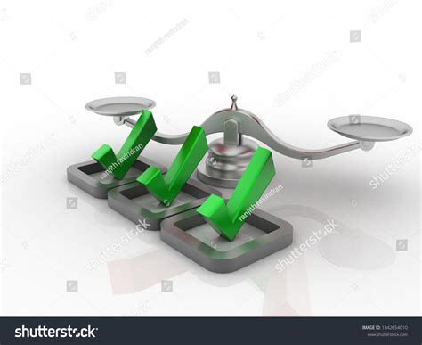 3d Rendering Scale Checklist Stock Illustration 1342654010