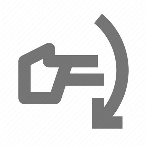 Arrow Down Swipe Hand Click Gesture Interaction Pointer Icon
