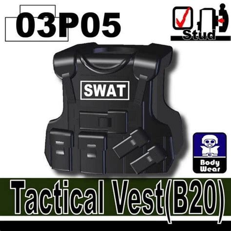 Minifig Cat Tactical Vest B20 Swat United Bricks Lego Minifigure
