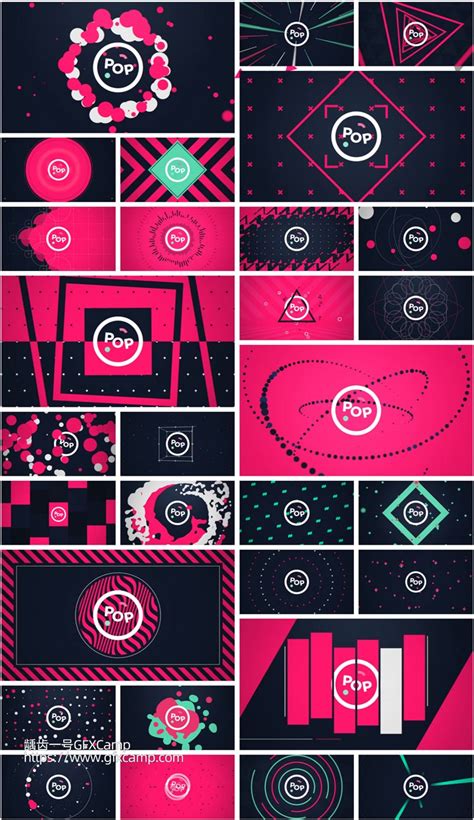 Fcpx插件 30组创意图形mg风格扁平化logo动画预设 Mlogo Pop 龋齿一号gfxcamp