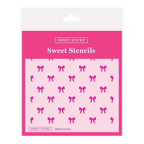 Bow Stencil Sweet Sticks Custom Cookie Cutters