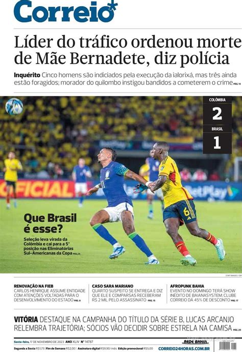 Capa Correio Edição Sexta 17 de Novembro de 2023