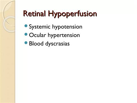 Retinal Arterial Obstructions Ppt