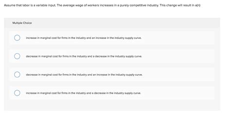Solved Assume That Labor Is A Variable Input The Average