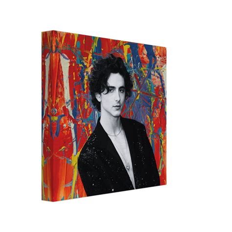 Timothée Chalamet Canvas 20x20cm 8x8 Free Shipping Etsy
