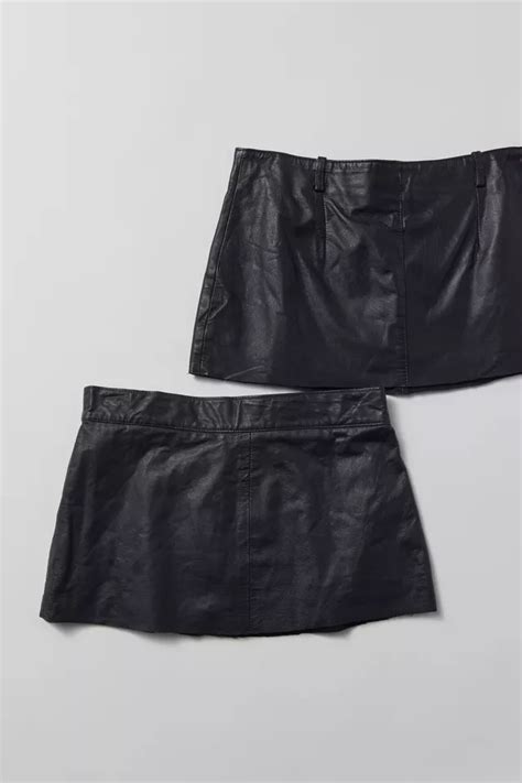 Urban Renewal Remade Low Rise Micro Mini Leather Skirt Urban Outfitters