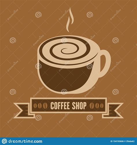 Plantilla Del Dise o Del Logotipo De La Cafeter a Vector Ilustración