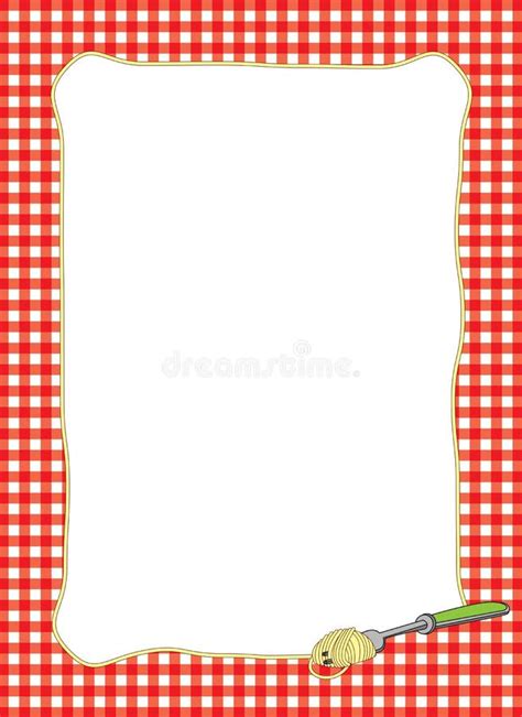 Cooking Scrapbook Frame Template Stock Illustration Illustration Of