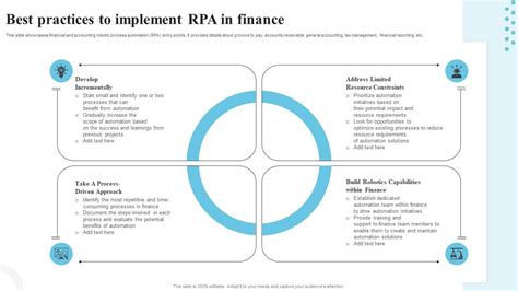 Best Practices To Implement Rpa In Finance Strategic Financial Planning