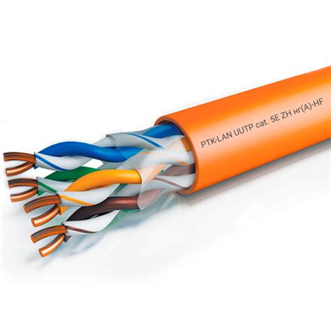 Lan U Utp 4x2x24awg кат 5е 305 м Lszh оранжевый Пожтехкабель СКС 202 002 Кабель витая пара
