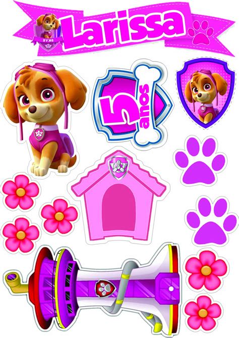 Pin by cris wünsch on Convites topo bolo Paw patrol cake toppers Paw