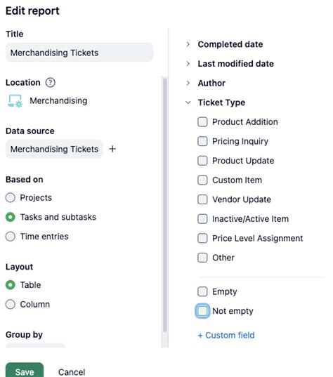 how to get custom fields to display in report wrike help center