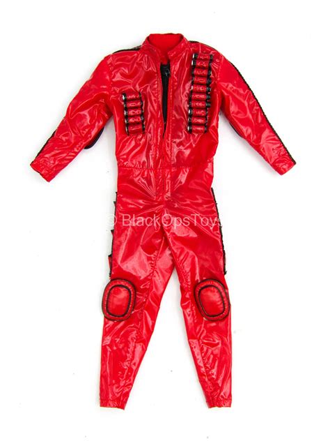 Super Kosei Red Full Body Suit Whook And Loop Pads Blackopstoys