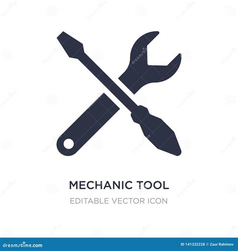 Mechanic Tool Icon On White Background Simple Element Illustration