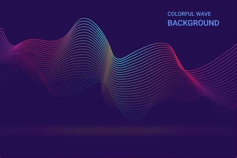 Premium Vector Dynamic Wave Pattern For Data Visualization Colorful Flowing Wave Lines Background