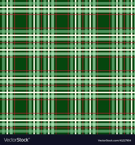 Flat Christmas Plaid Pattern Design Royalty Free Vector