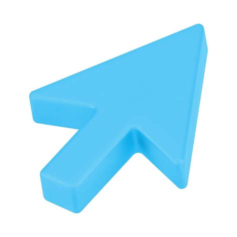 Blue Web Arrow D Pointer Volumetric Mouse Cursor For Website