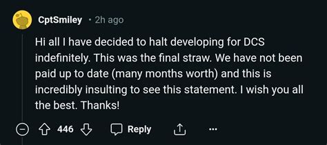 Breaking Dcs 3rd Party Developers Are Halting Development