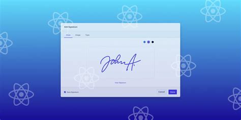 how to create a react signature pad nutrient