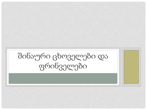 შინაური ცხოველები