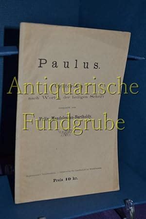 Paulus Oratorium Nach Worten Von Mendelssohn ZVAB
