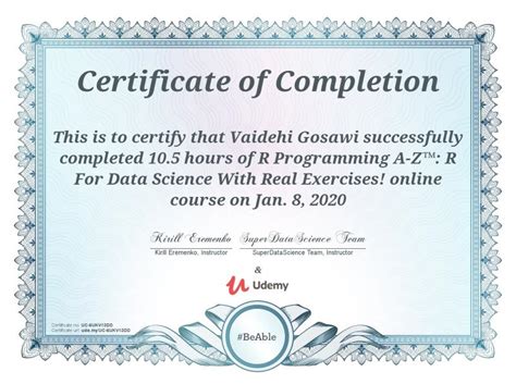Vaidehi Gosawi On Linkedin Datascience Rprogramming Udemy
