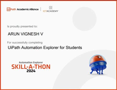 Arun Vignesh V On Linkedin Uipath Skillathon24 Newtechnology