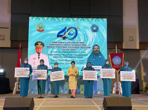 TP PKK Pangkep Raih Dua Penghargaan Di Peringatan HKG Mediasulsel