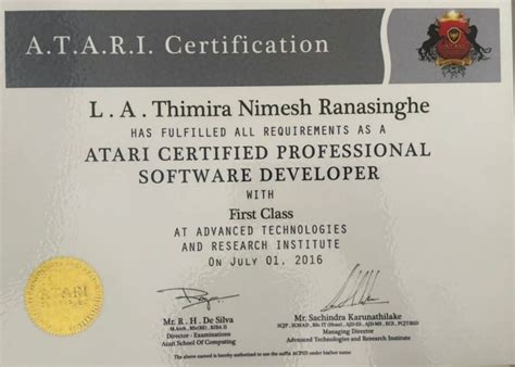 Thimira Ranasinghe On Linkedin Throwback Softwaredeveloper Atari Firstclassdistinction