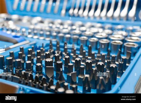 Socket Wrench Tool Set Close Up Stock Photo Alamy