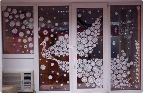 Птица счастья 2016 Украшение окон Украшения Идеи рождественских украшений