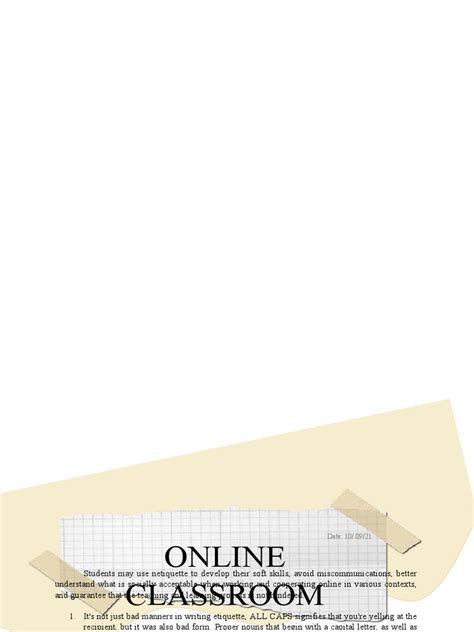Online Classroom Netiquette Explanation Pdf