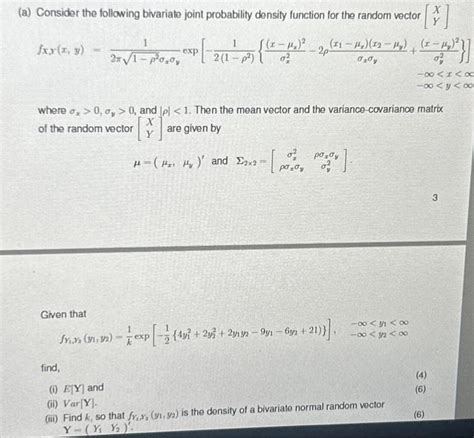 solved a consider the following bivariate joint