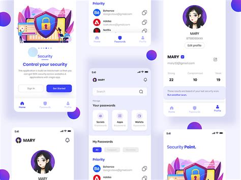 Password Manager App Ui Design By Design Point 🏅 On Dribbble